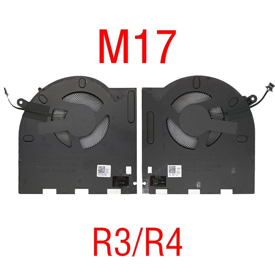 OEM A Pair CPU + GPU Cooling Fan For DELL Alienware M15 M17 R3 R4 R5 R6 ...