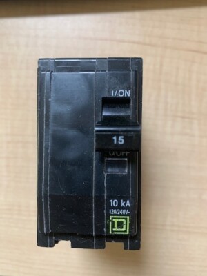 NEW Square D QO215 15-Amp 2 Pole 120/240V 50/60Hz Circuit Breaker Type ...