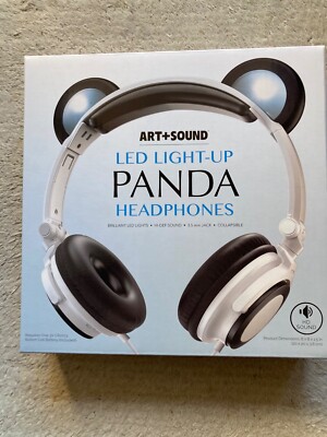 Art + Sound LED Light-Up Panda Headphones. HD sound. Collapsible. New ...