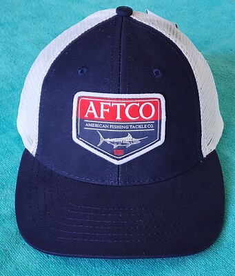 AFTCO "BLUE MARLIN" - TRUCKER - FISHING HAT - ONE-SIZE-FITS-ALL ...