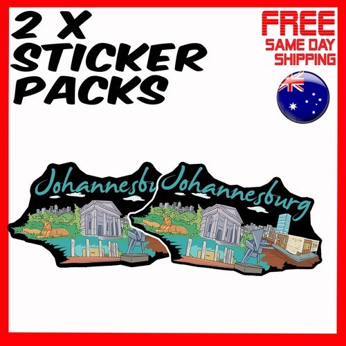 2 x Stickers - Johannesburg South Africa Joberg Country Flag ...