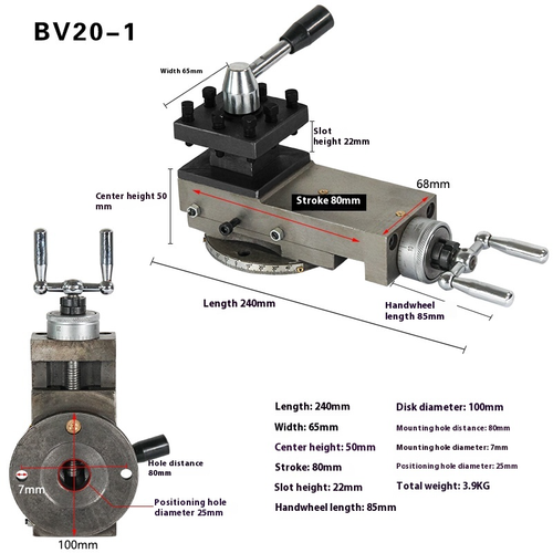 BV20 Mini Lathe Accessories Lathe Metal Tool Holder Assembly Small Tool ...