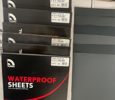 9 x 11" Premium Wet & Dry Sandpaper/Sanding Sheets (220 to 800) USC | eBay