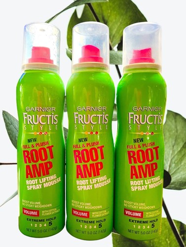 GARNIER FRUCTIS ROOT AMP ROOT LIFTING SPRAY MOUSSE #5 EXTREME HOLD 5oz ...