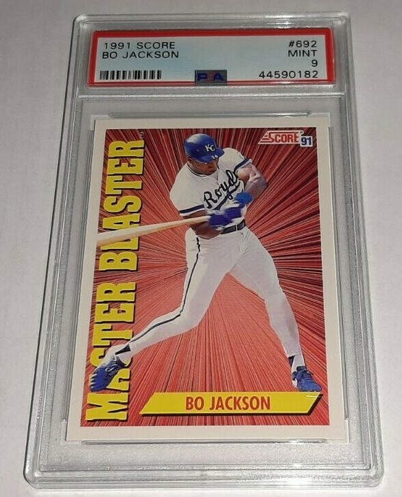 1991 Score #692 Bo Jackson Master Blaster Card Graded PSA 9 Mint Low ...