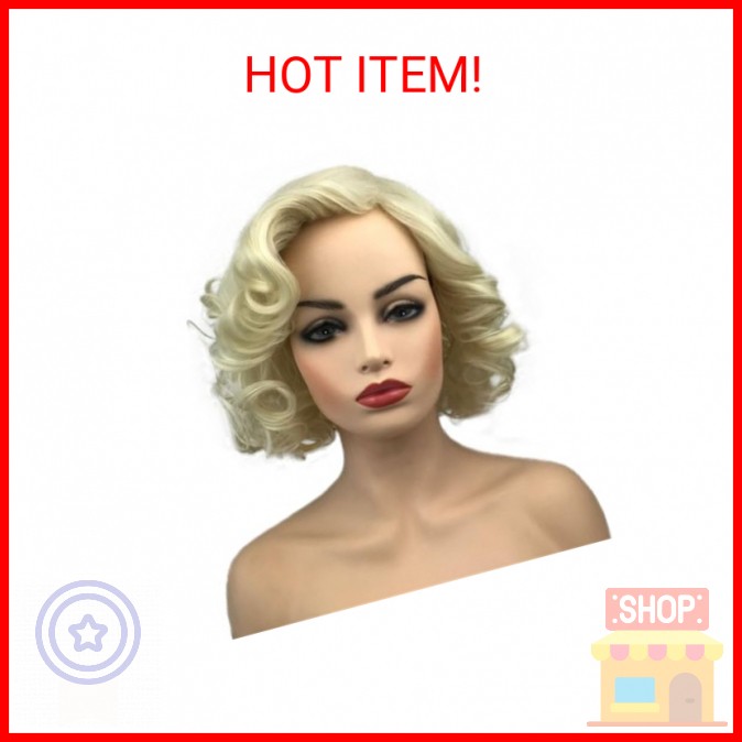 Aimole Women Short Curly Wig Synthetic Hair Cosplay Costume Halloween ...