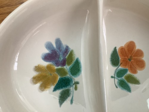 Franciscan Floral Pattern USA Earthenware Divided Oval Serving Dish 10 ...