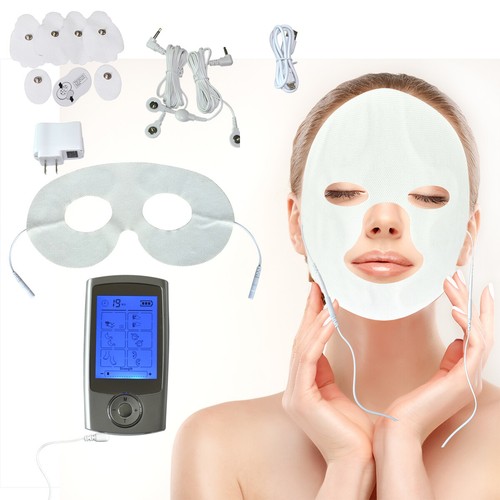 TENS Machine 10 Mode Massager Electric Pulse Therapy + Face/Eye Massage ...