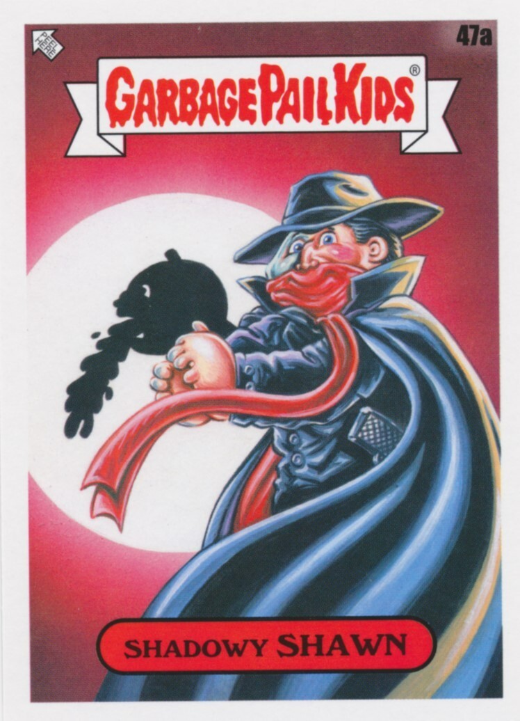 47a SHADOWY SHAWN 2022 GPK Garbage Pail Kids Book Worms THE SHADOW | eBay
