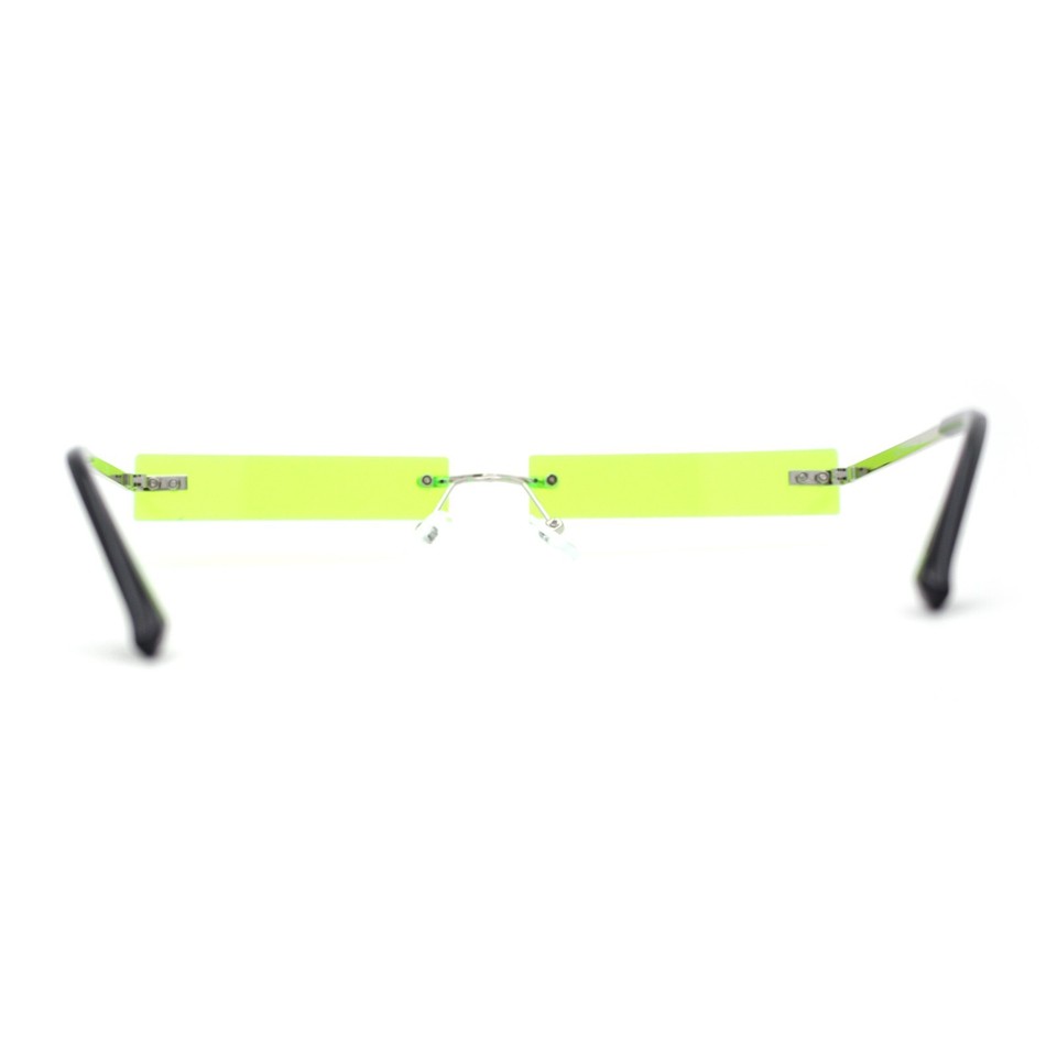 Rimless Avant Garde Slit Narrow Lens Pimp Shade Sunglasses | eBay