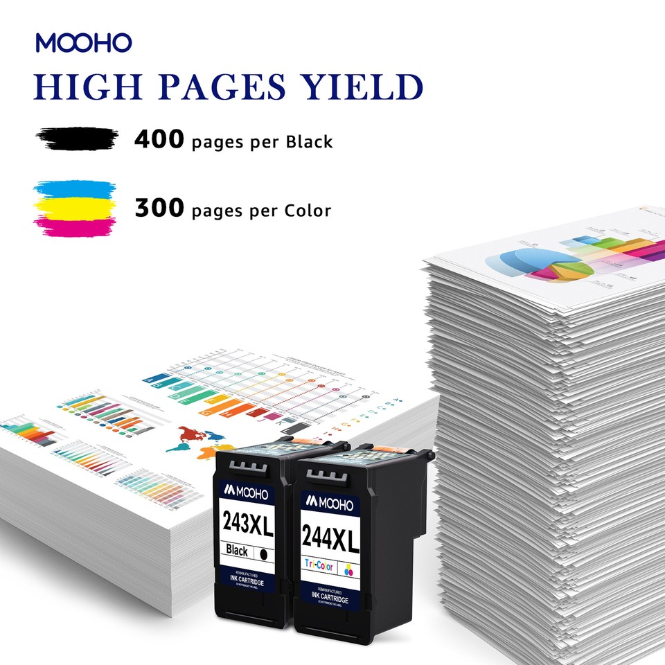 2PK PG-243XL Black Ink Cartridge for Canon 243 PIXMA MG2520 MG3020 ...