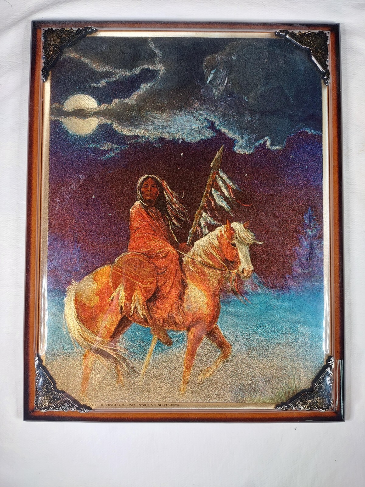 Native American Art Foil Metallic Litho Plaque Scafa-Tornabene Art ...