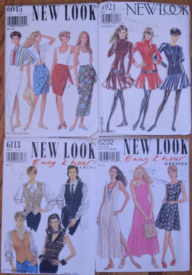 56 New Look Sewing Patterns Women's Multi-sized 8-18 Bust 34-44 You ...