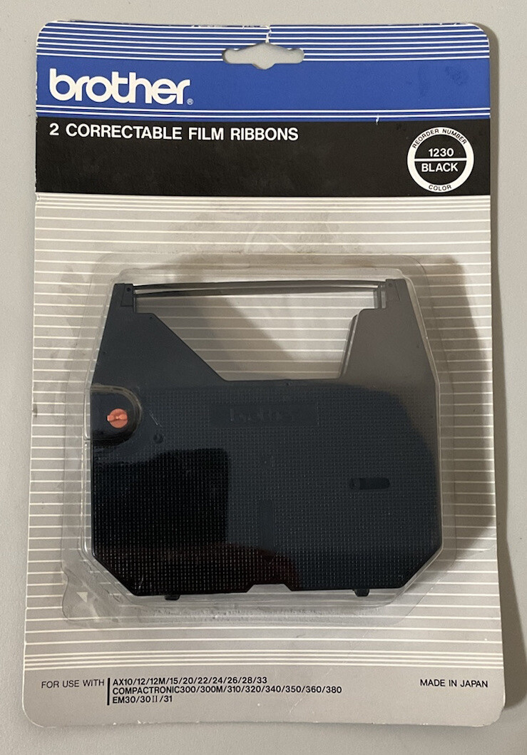 Brother 1230 Black 2 Correctable Film Ribbons | eBay