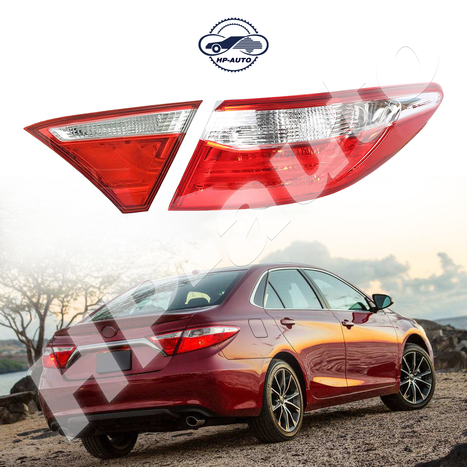 For 2015-2017 Toyota Camry Rear Tail Light Lamp Halogen Taillights ...