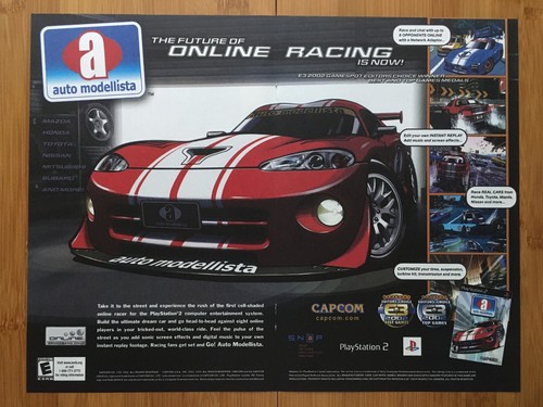 2003 Auto Modellista PS2 Xbox Gamecube Print Ad/Poster Dodge Viper Car ...