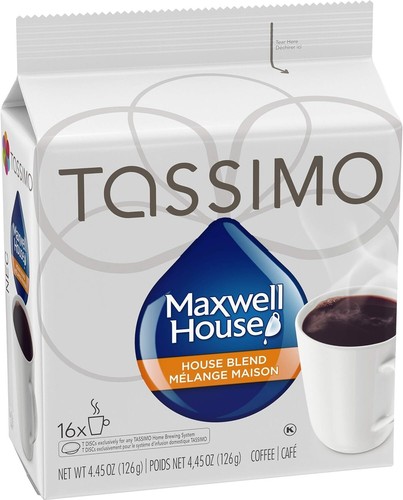 4 x Tassimo Maxwell House Blend T-Discs Pods 16 Count (64 pods total ...