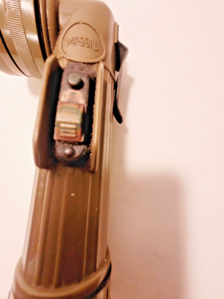 Vintage US Army Fulton MX-991U Angle Head Handheld Flashlight Green USA ...