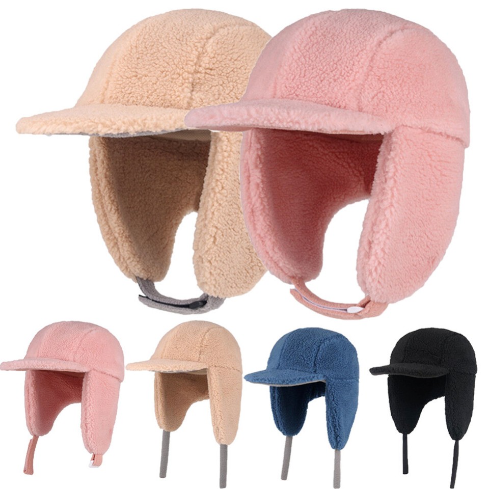 Winter Outdoor Thermal Hats Windproof Skiing Fleece Sports Earflap Caps ...