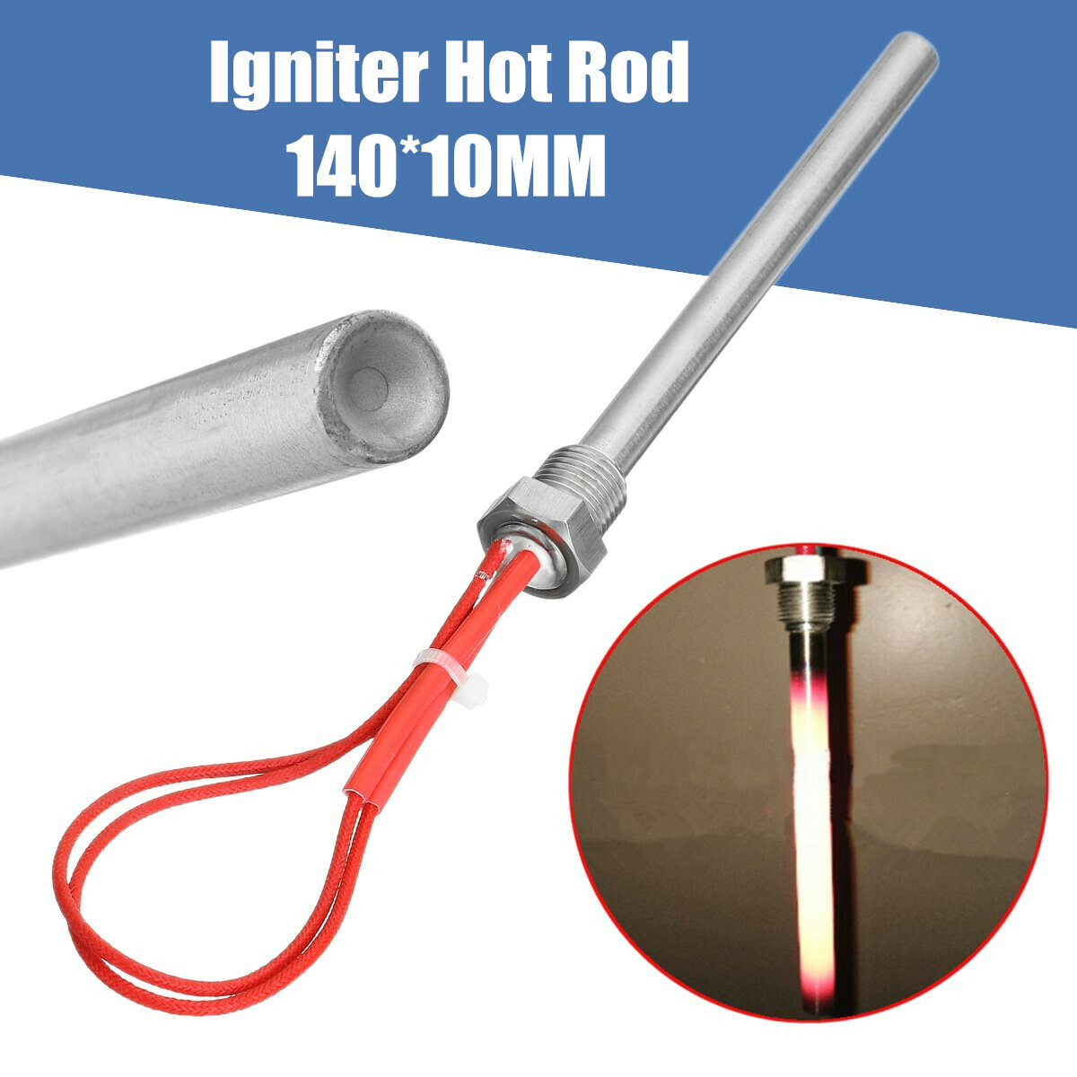 300W 220V Igniter Hot Rod Wood Pellet Grill Heating Tube Fireplace ...