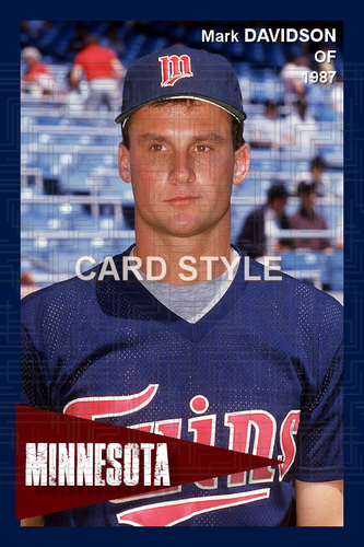 Mark Davidson - 1987 Minnesota Twins - choose a size - color print | eBay