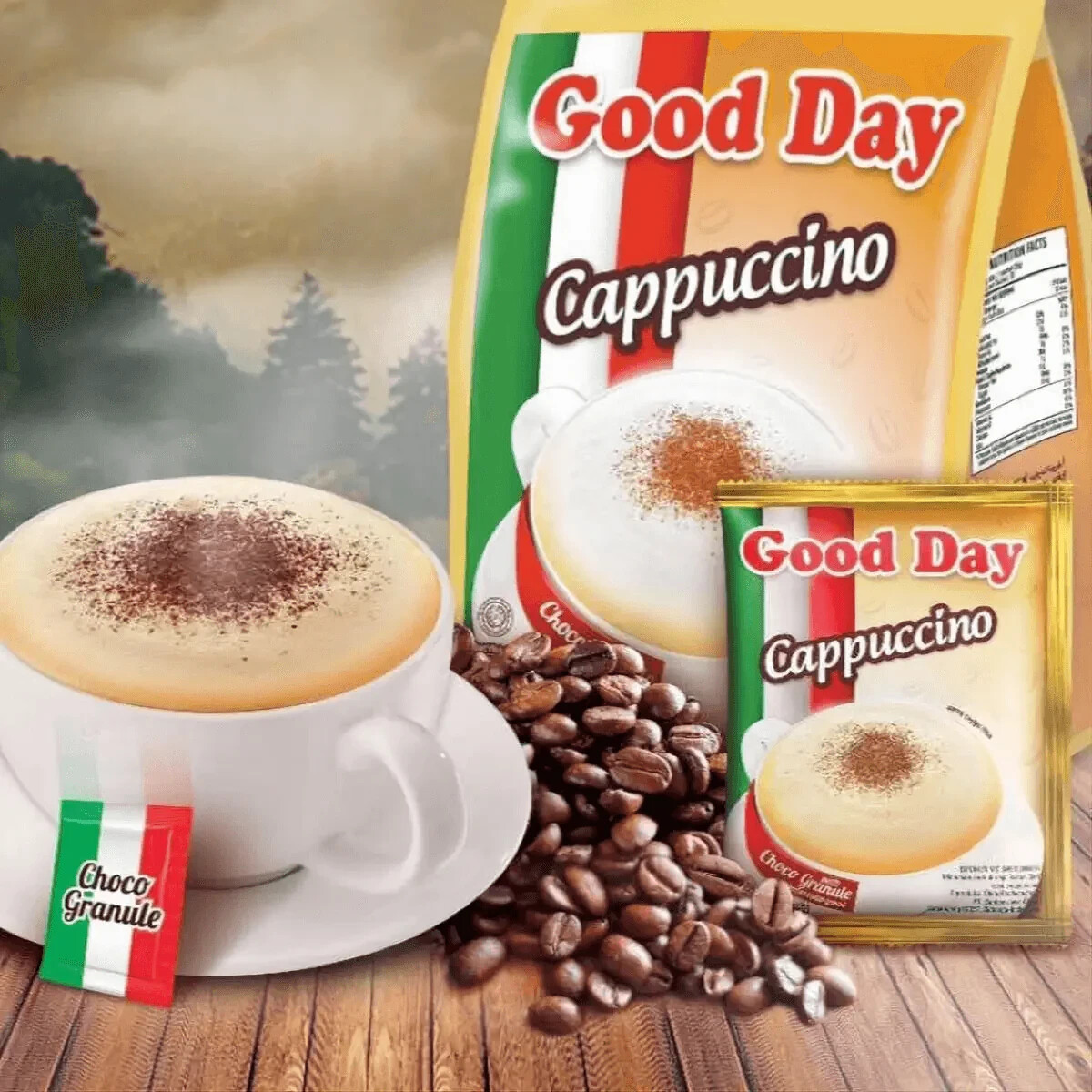20 Sachet Good Day Instant Coffee Cappuccino No Added Sugar كابتشينو ...