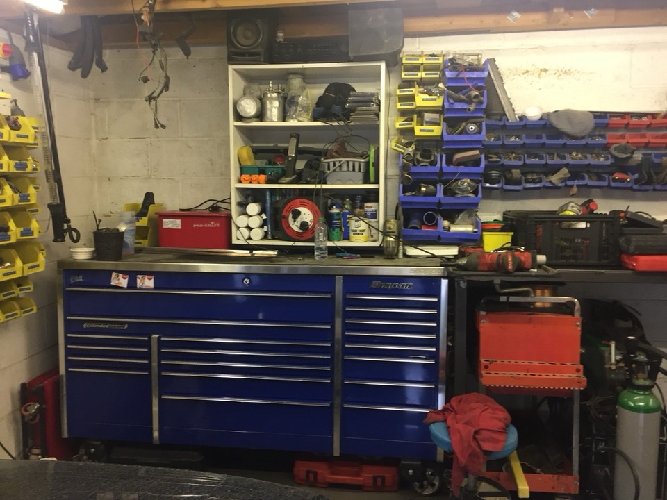 Snap-On 72" KRL 7023 Blue Roll Cab Toolbox With Stainless Steel Worktop ...
