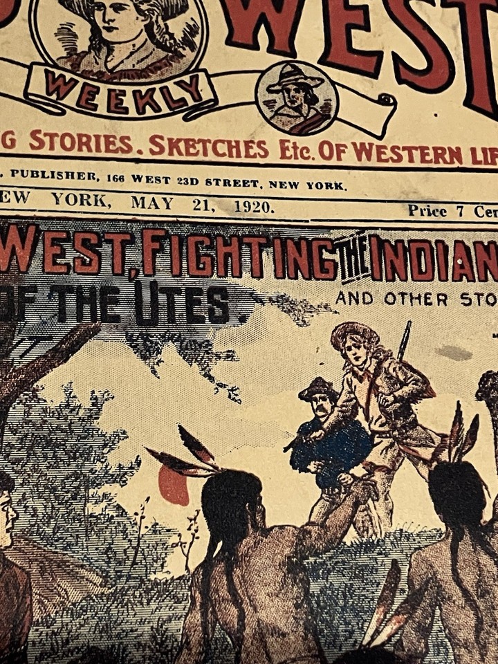 Lot of 2 Wild West Weekly Dime Novel Magazines 1920 & 1922 Young Wild ...
