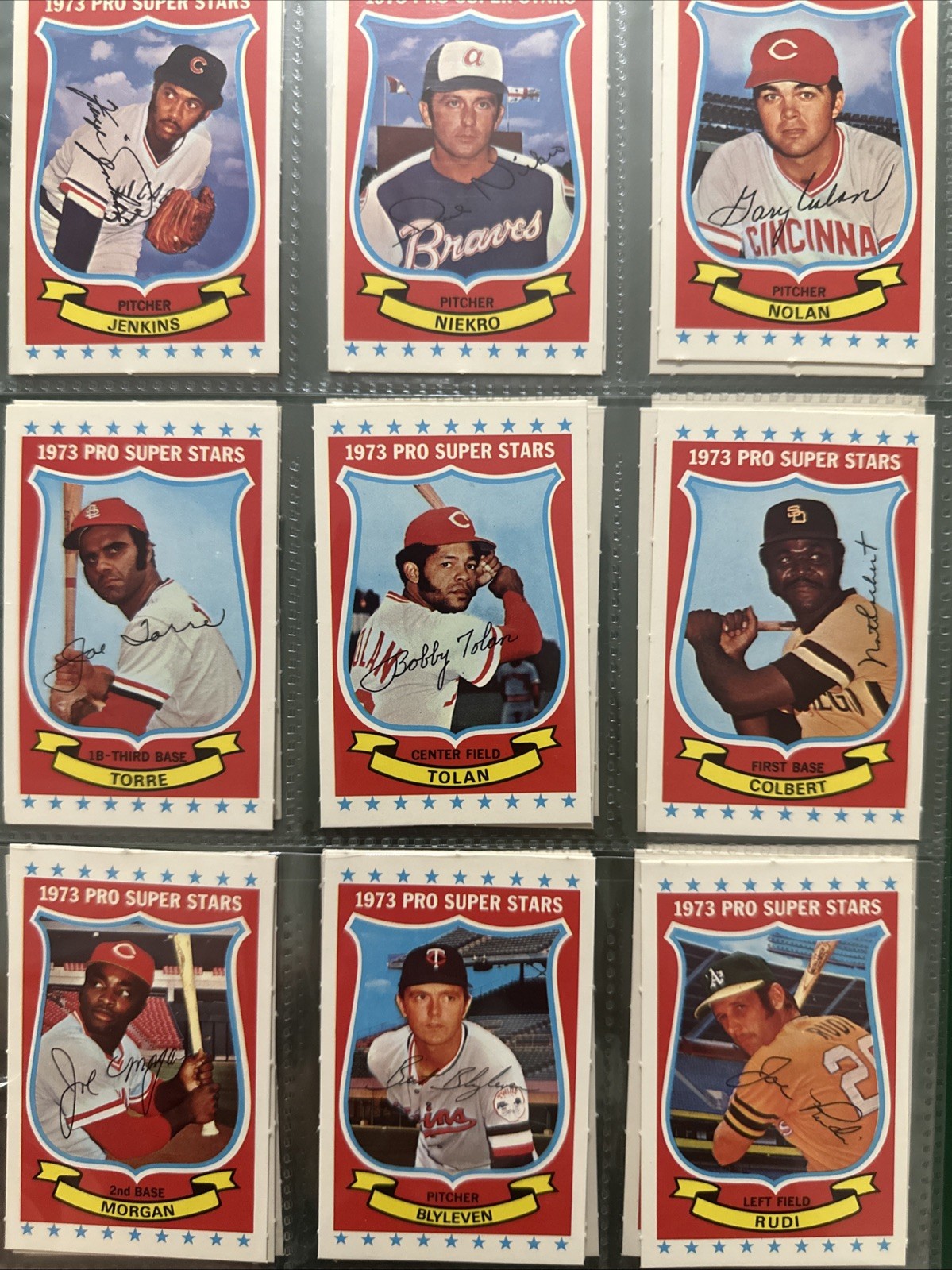 1973 Kellogg's PRO SÚPER STARS Baseball COMPLETE 54 CARD SET in Sleeves ...