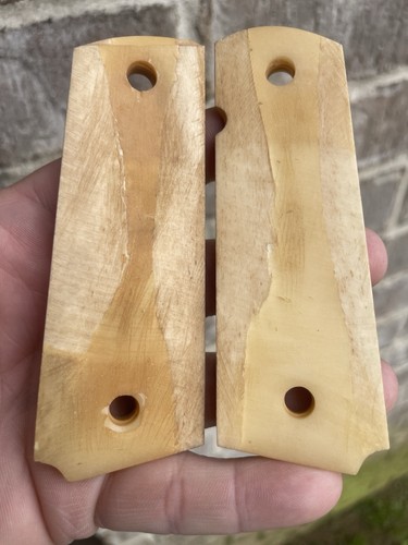 1911 Colt Vintage Bone Old Grips 45 38 super government commander Aged ...