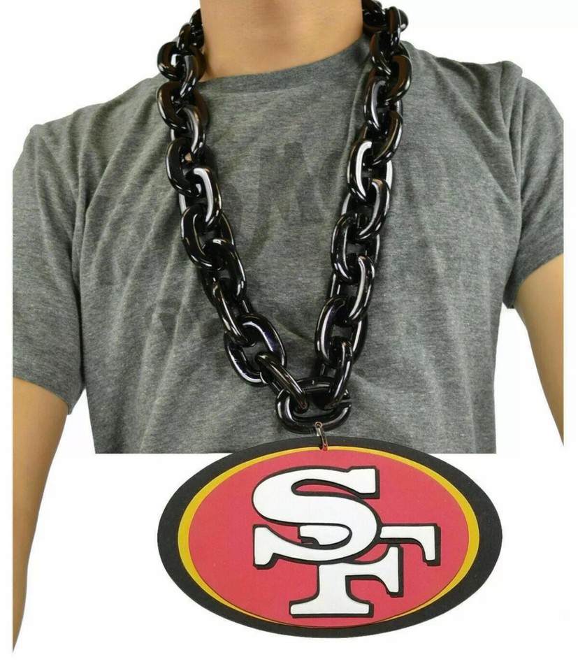 NFL San Francisco 49ers 3D Fan Chain Necklace Foam 2 in 1 | eBay