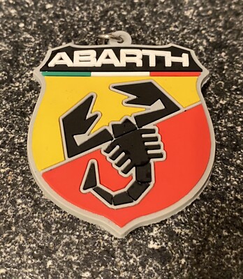 ABARTH FIAT Key Ring Holder. Rubber. Two Sided | eBay