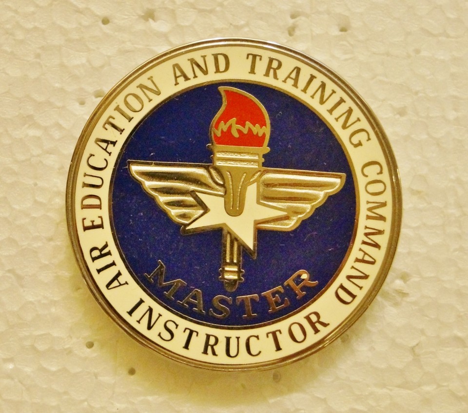 US Air Force Air Education & Training Command MASTER Instructor Metal ...