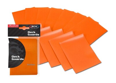BCW Deck Guards Matte Orange Sleeves 50 Count NEW | eBay