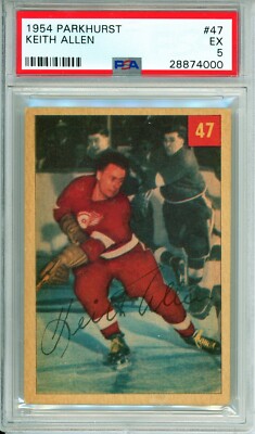 1954 Parkhurst Keith Allen #47 HOF Rookie RC PSA 5 | eBay