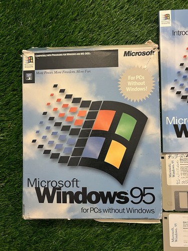 Vintage 1995 Microsoft Windows 95 OS 3.5" Floppy MS-DOS PCs USA 14 ...