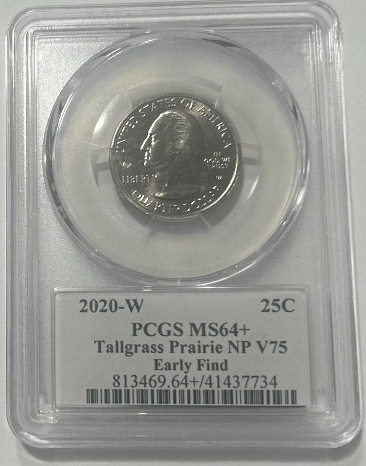 2020-W EARLY FIND TALLGRASS PRAIRIE NP QUARTER MS64+ PCGS WITH A V75 ...