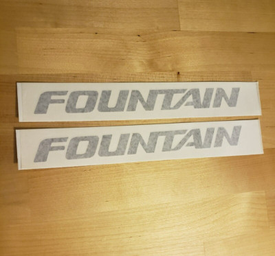 FOUNTAIN BOAT vinyl decal 46x6.5” NEW pair RED | eBay
