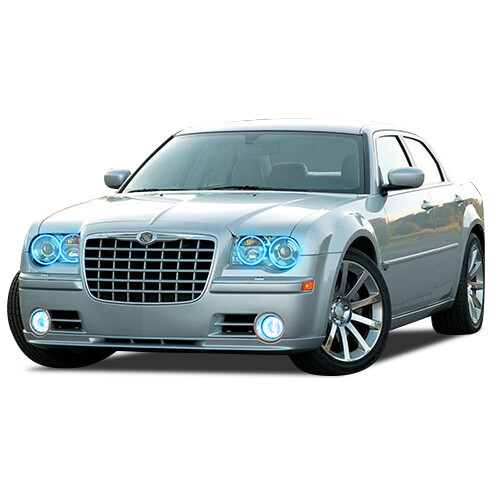 Bright Blue Angel Eye Headlight & Fog Light Halo kit for Chrysler 300 ...