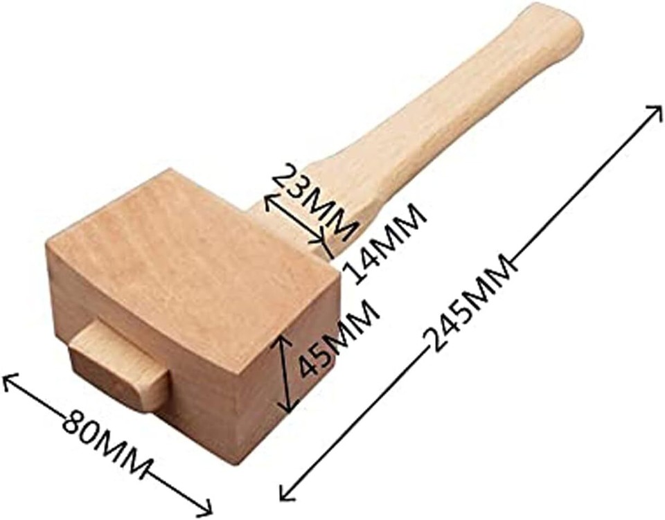 Wooden Mallet Hammer with Handle Wooden Woodworking Mallet Carpenters ...