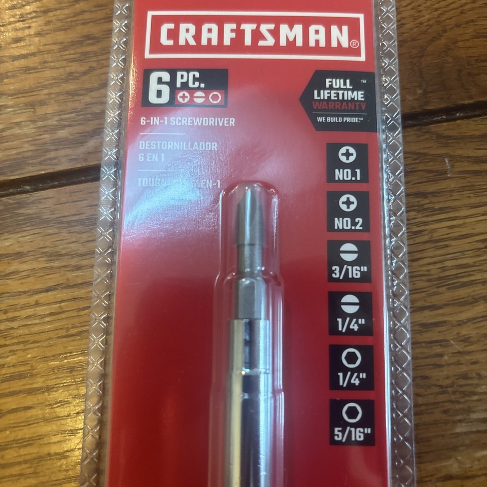Craftsman CMHT68000 6-in-1 Phillips/Slotted/Hex Screwdriver #959 K1 | eBay