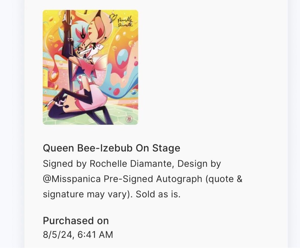 m31 Poster Helva Boss Queen Bee Signed Mini Rochelle Diamante Voice ...