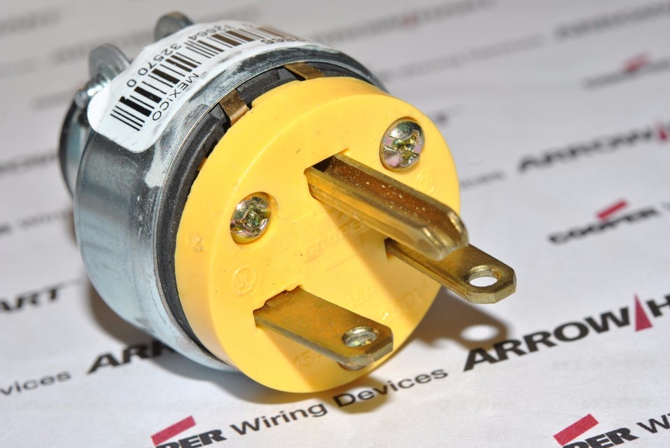 1pcs- 2866 COOPER WIRING Eaton 15A 250V 6-15 Vinyl Armored and Rubber ...