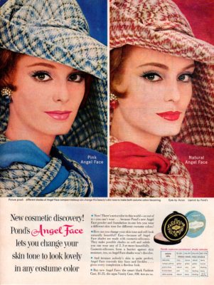 Vintage Beauty Fashion ad 1961 Pond's Angel Face Compact makeup eyes by ...