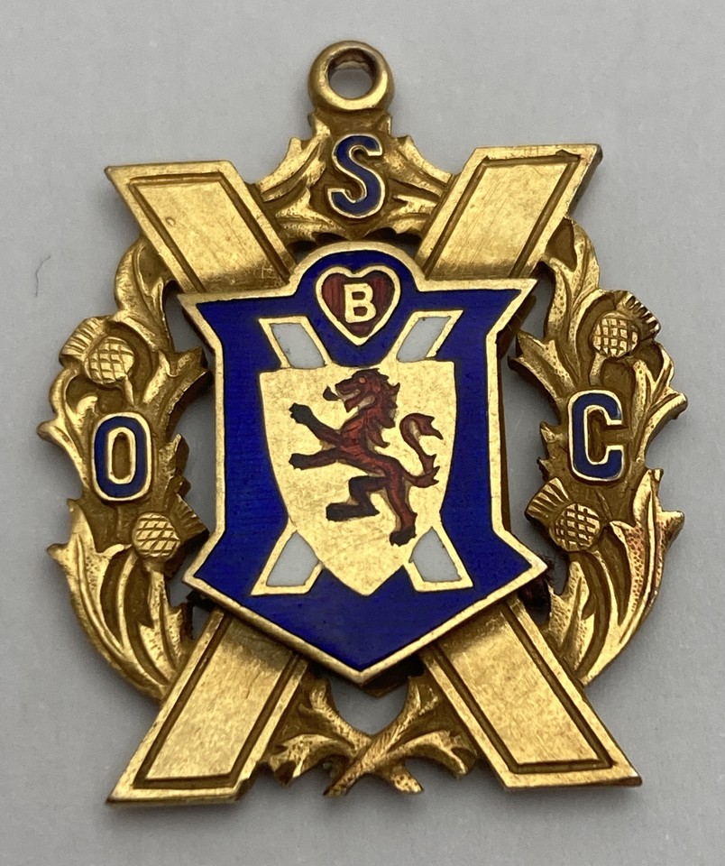 Rare Victorian 10K Gold Enamel Order Of Scottish Clans Medal / Pendant ...