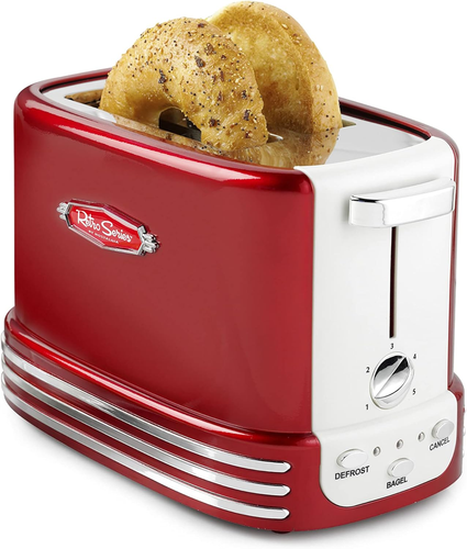 Retro Wide 2-Slice Toaster, Vintage Design with Crumb Tray, Cord ...