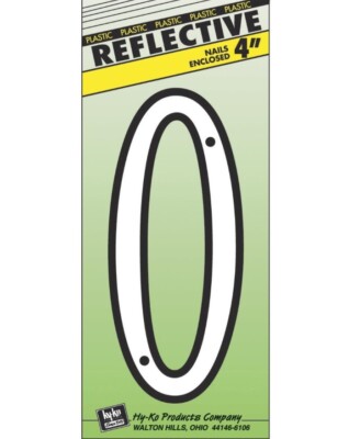 Hy-Ko 4" Reflective Plastic House Number with Nails Brand New | eBay