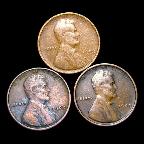 1909 V.D.B (x3) Lincoln Cent Wheat Penny ---- Nice Lot ---- #231D | eBay