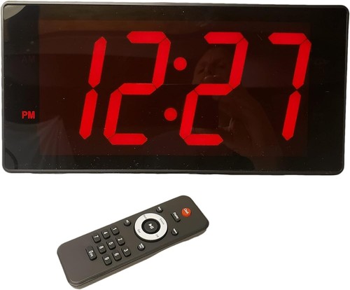 Creative Clock Large Digital Wall Clock with Remote Control Time and ...