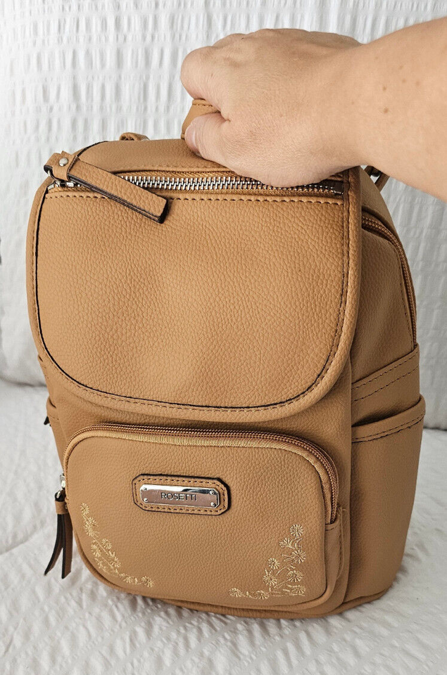 Rosetti Tinley Embroidery Small Backpack $69- Deer Tan NWT | eBay